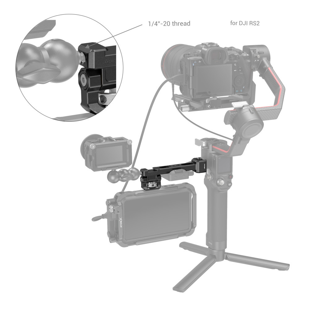 SmallRig Monitor Mount with NATO Clamp for DJI RS 2 / RSC 2 / RS 3 / RS ...