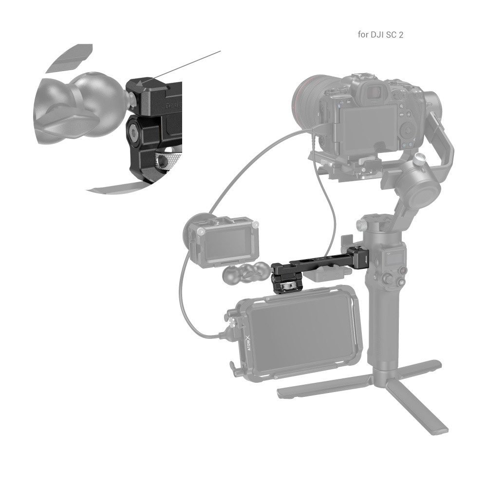 SmallRig Monitor Mount with NATO Clamp for DJI RS 2 / RSC 2 / RS 3 / RS ...