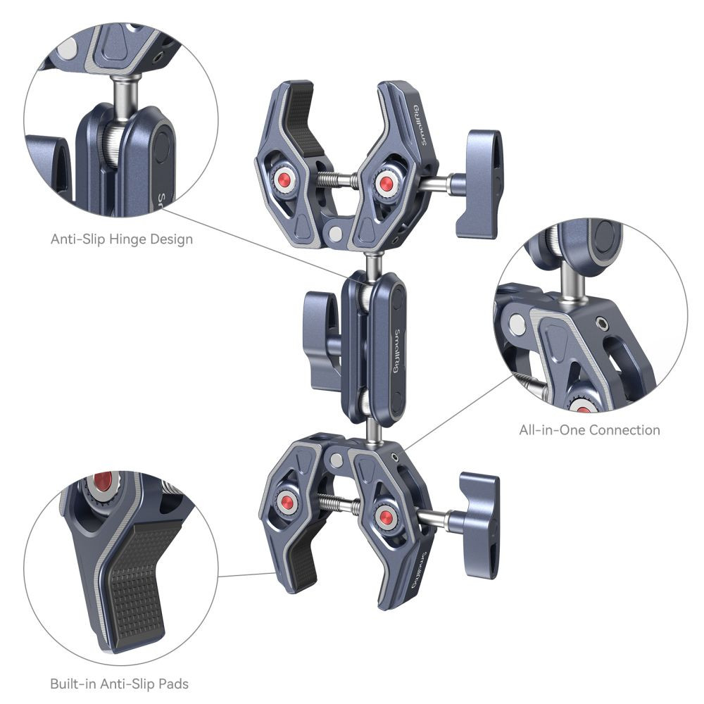 SmallRig Super Clamp with Double Crab-Shaped Clamps 4103