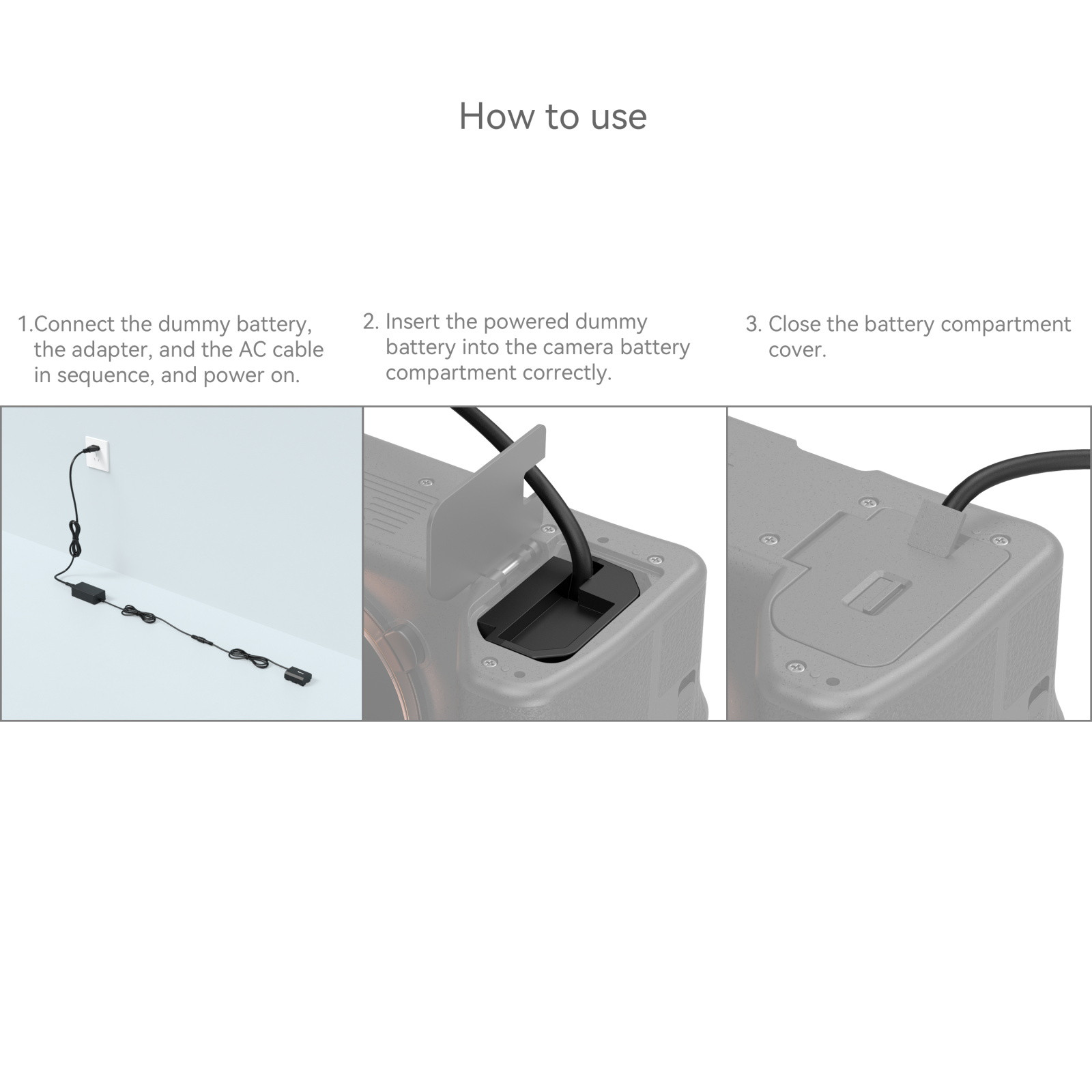 SmallRig NP-FZ100 Dummy Battery with Power Adapter (European standard) 4269