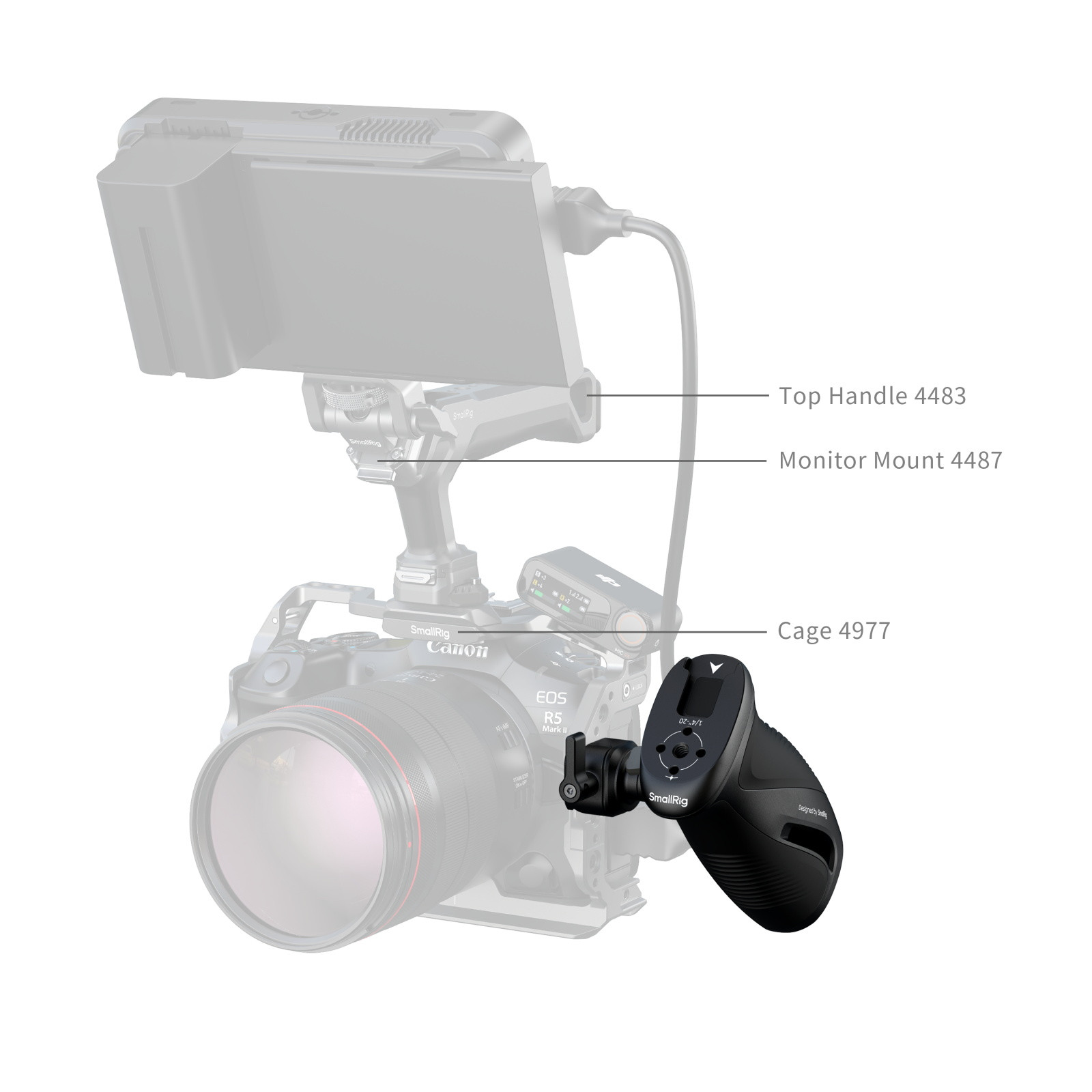 SmallRig Rotating Side Handle with NATO Clamp 5160